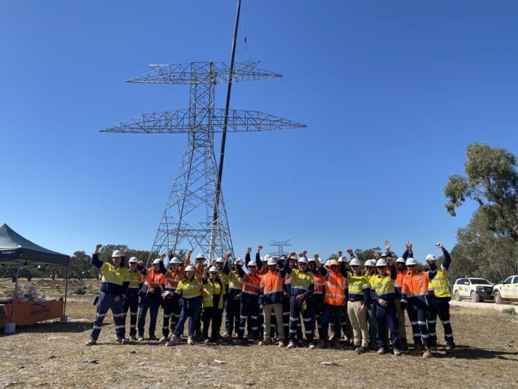 New year celebrations for Transgrid as last tower of 1500 goes up ...
